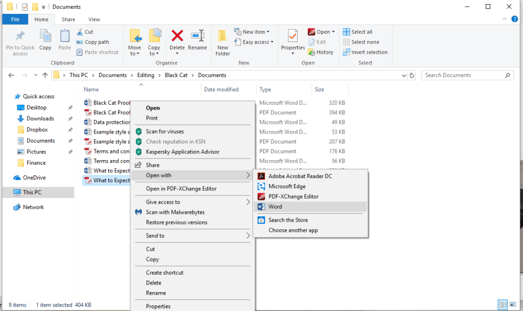 Converting PDFs to Word documents using Office 365 – Black Cat ...